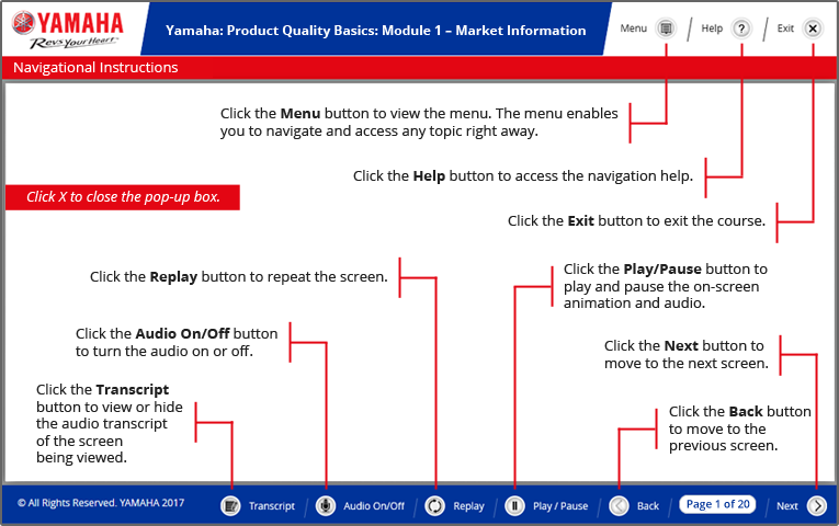 Yamaha: Product Quality Basics: Module 1- Market Information