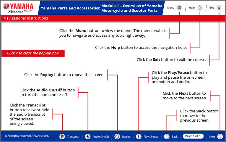 Yamaha Parts and Accessories Module 1 - Overview of Yamaha Motorcycle ...